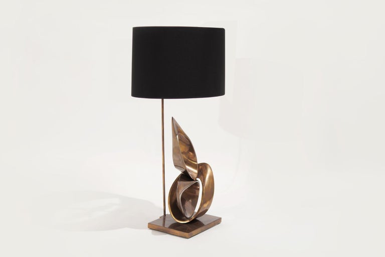 Cast Bronze "The Knot" Table Lamp For Sale at 1stDibs