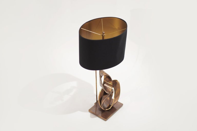 Cast Bronze "The Knot" Table Lamp For Sale at 1stDibs