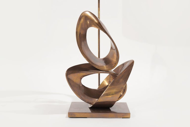 Cast Bronze "The Knot" Table Lamp For Sale at 1stDibs