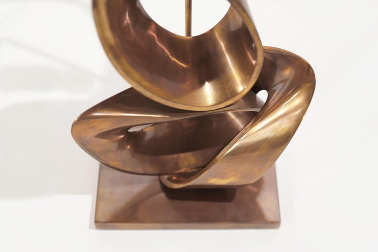 Cast Bronze "The Knot" Table Lamp For Sale at 1stDibs