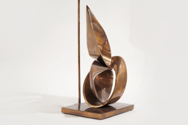 Cast Bronze "The Knot" Table Lamp For Sale at 1stDibs