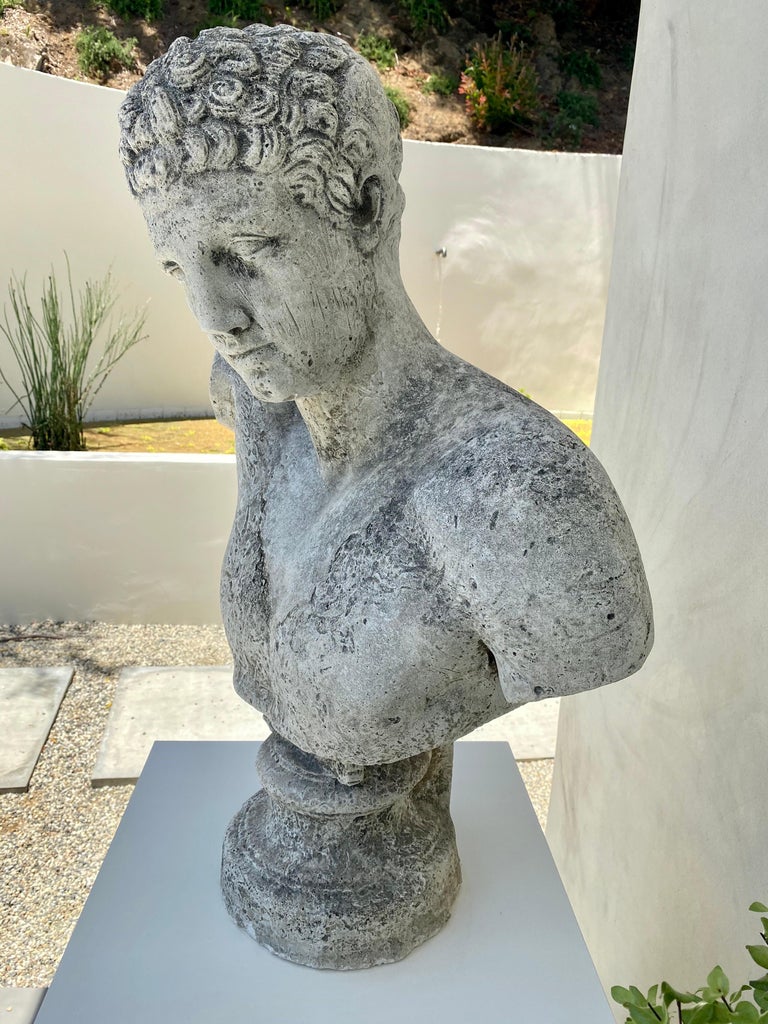 Cast Concrete Bust of Greek God ‘Hermes’ For Sale at 1stDibs | cement ...