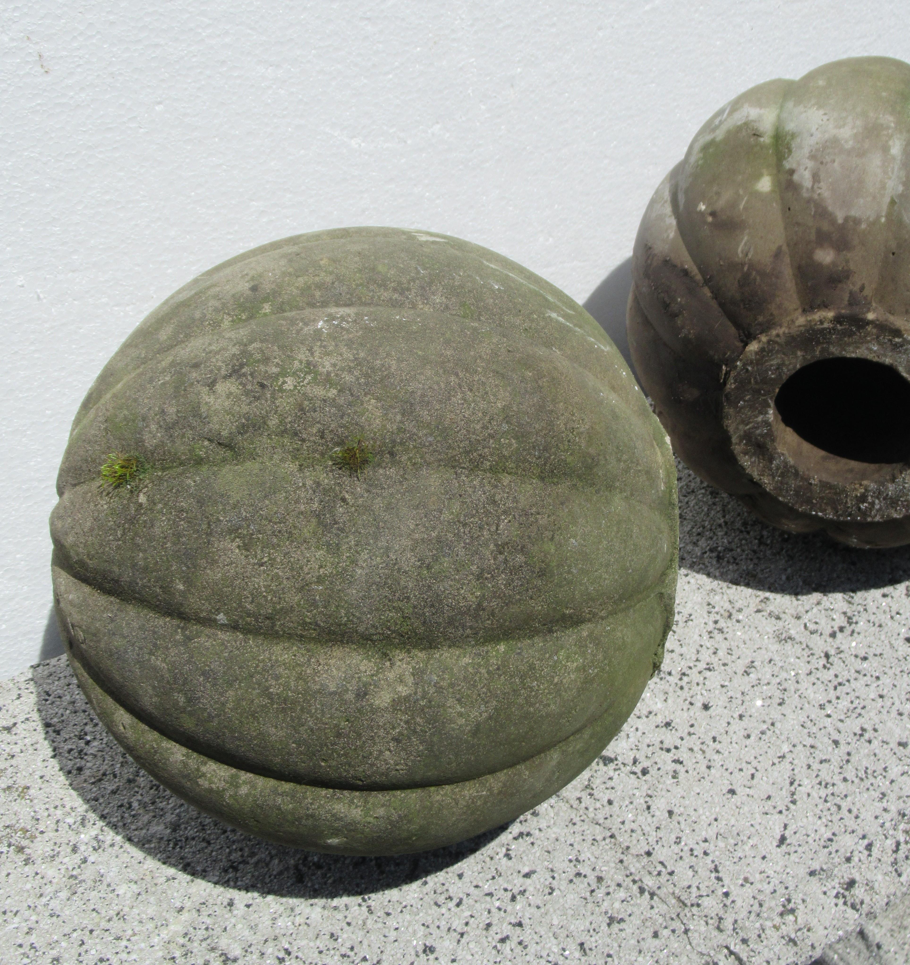 Cast Concrete Garden Sphere Sculptures at 1stDibs