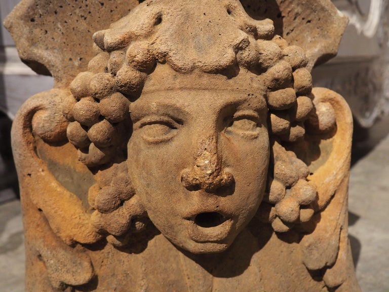 Cast Fountain Mask Element or Spout in Ochre Finish from France For ...