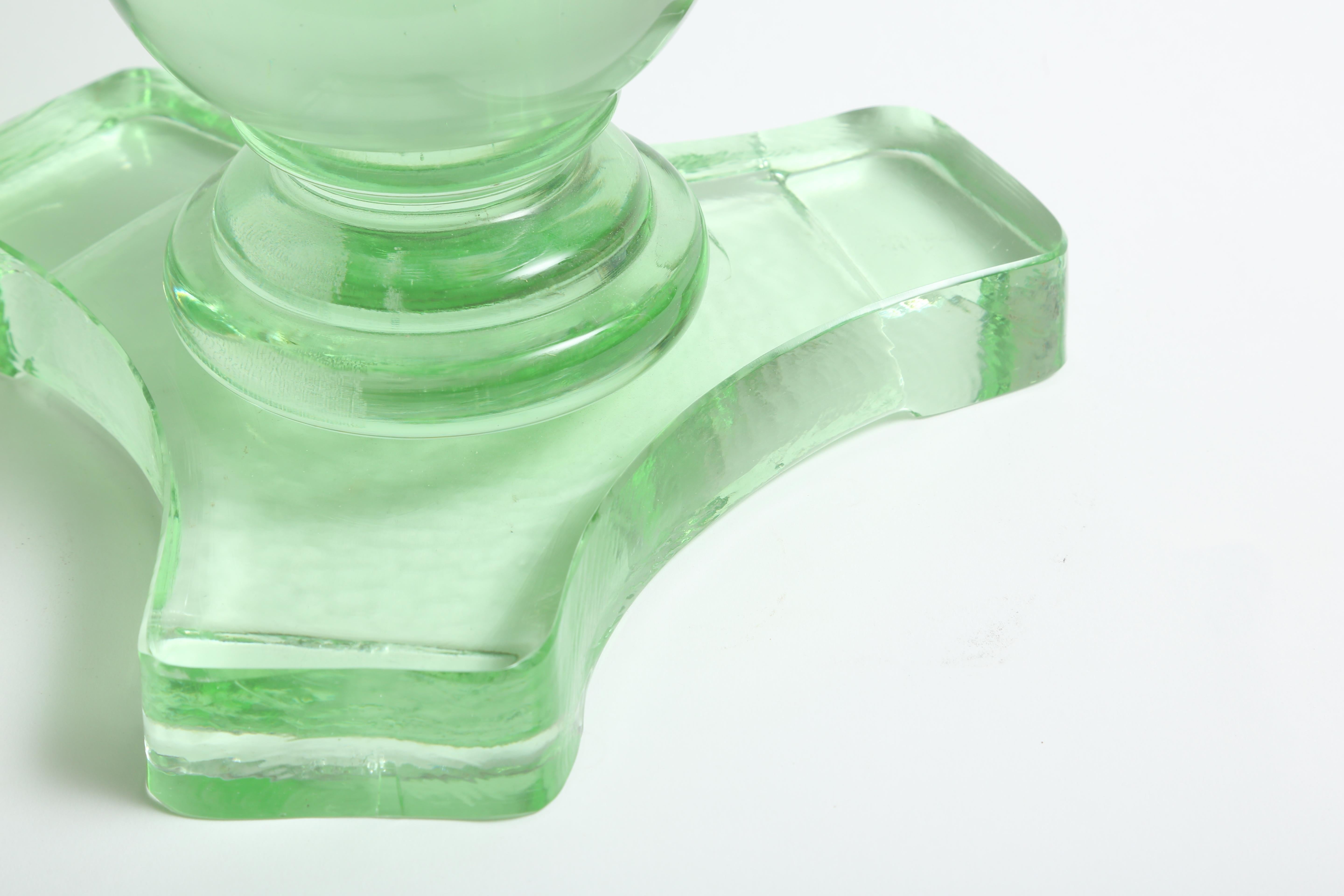 Cast Glass Table by Wicker Works at 1stDibs