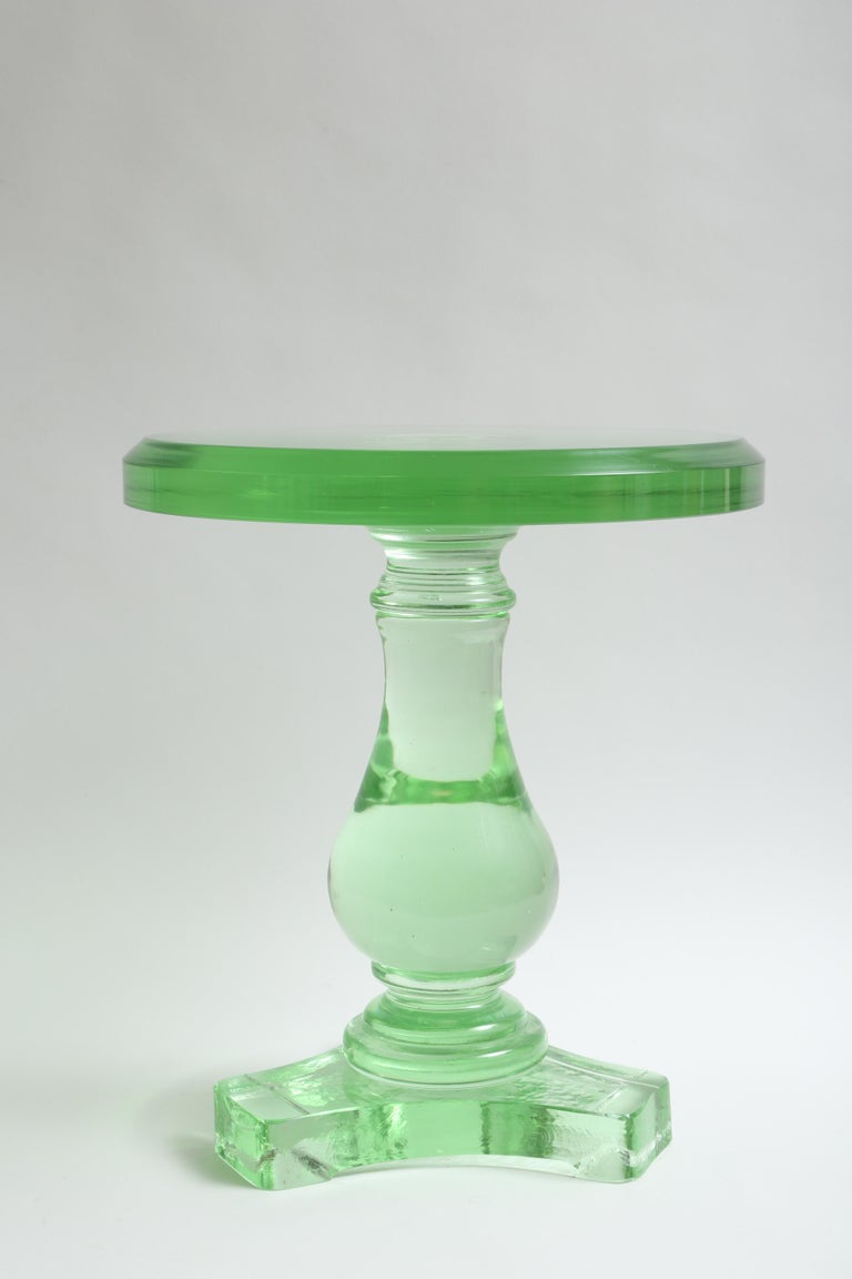 Cast Glass Table by Wicker Works at 1stDibs