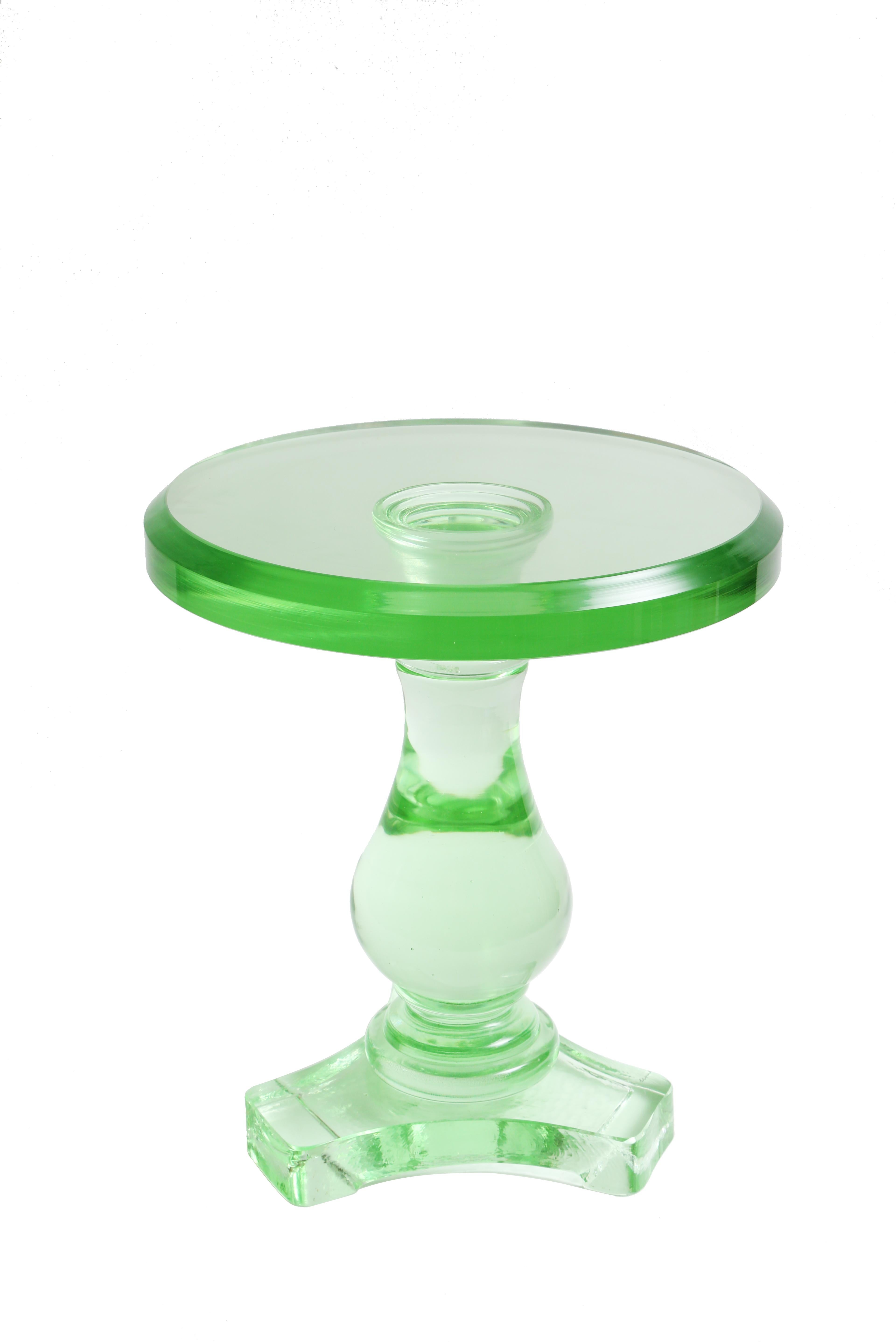 Cast Glass Table by Wicker Works at 1stDibs