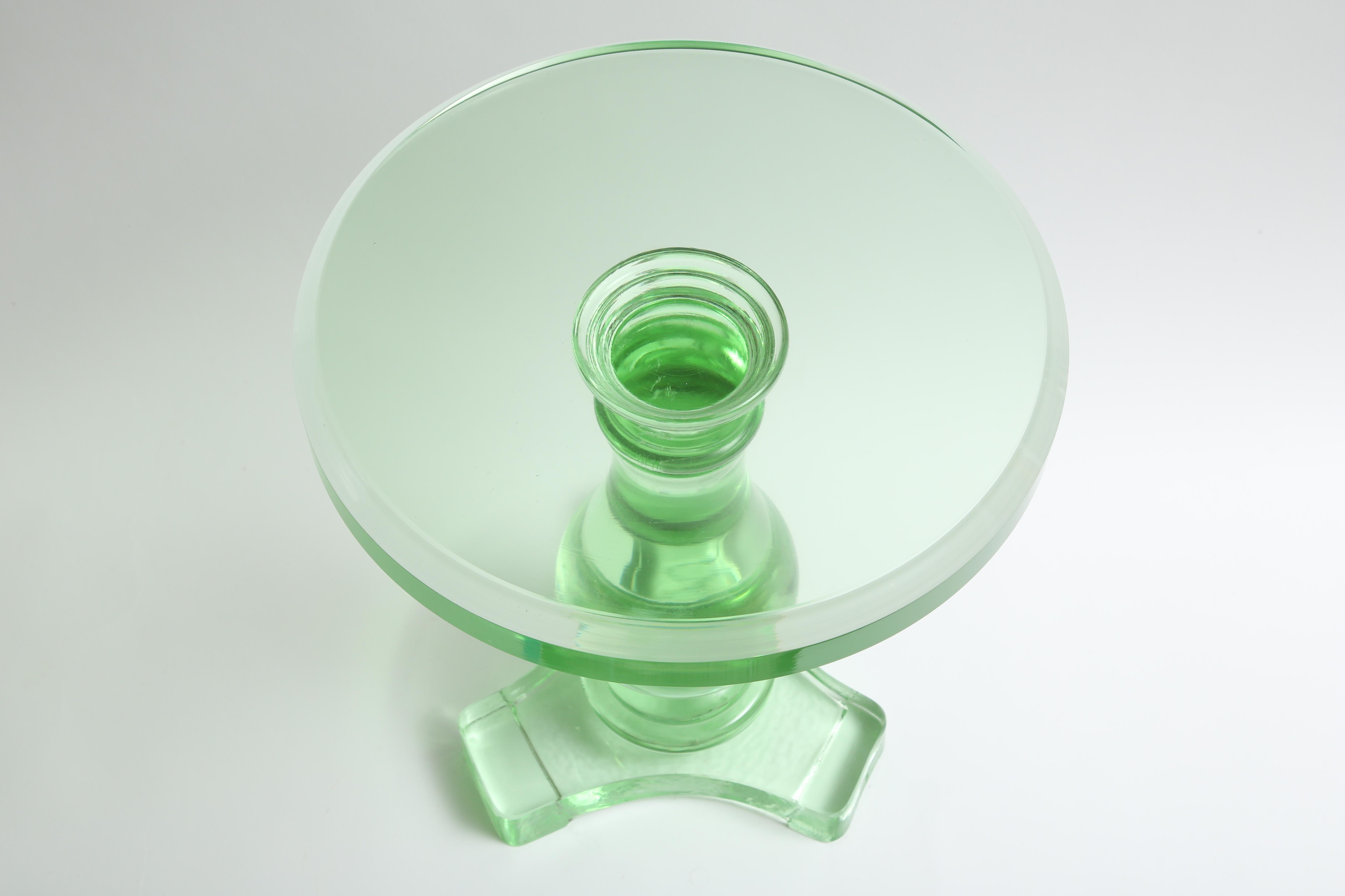 Cast Glass Table by Wicker Works at 1stDibs