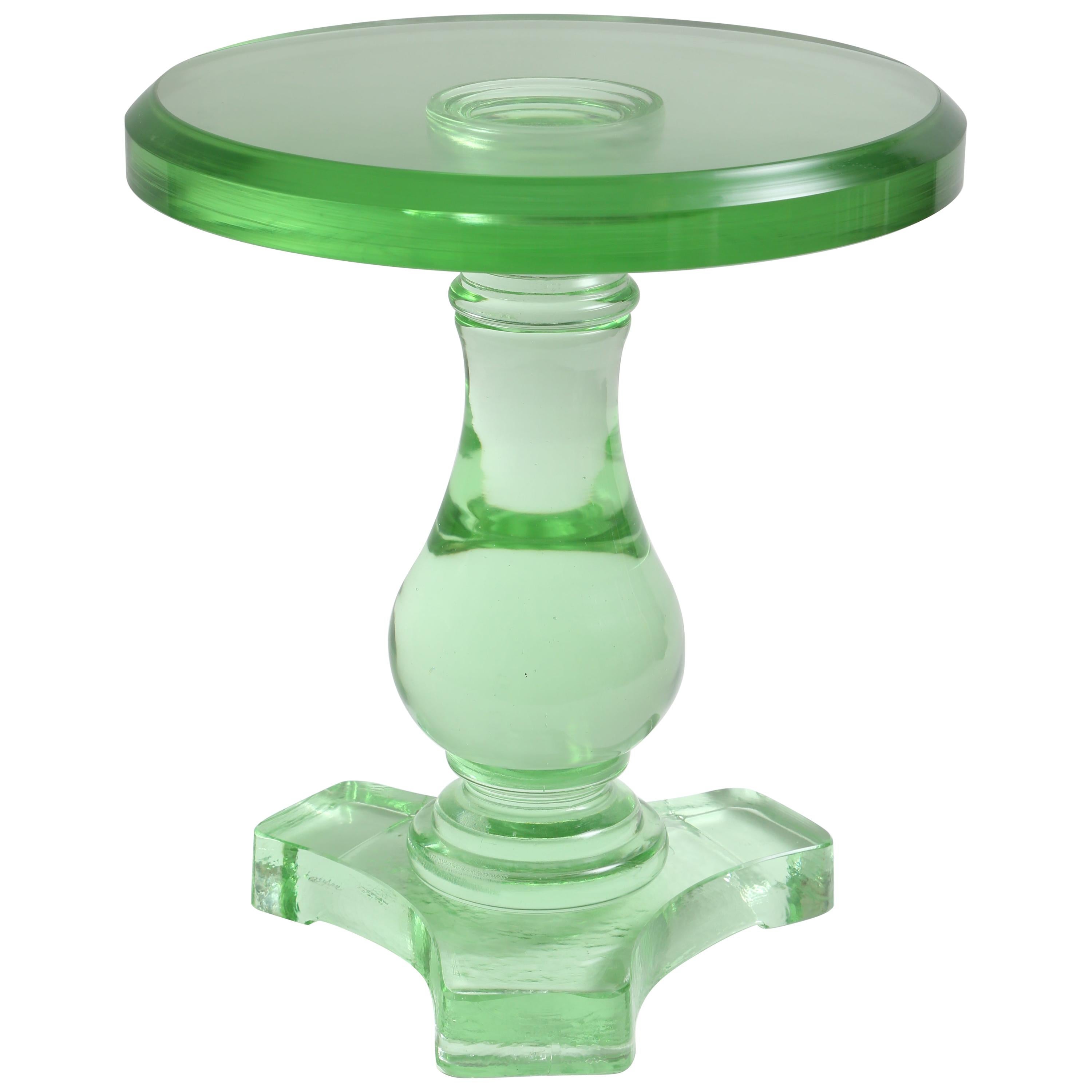 Cast Glass Table by Wicker Works at 1stDibs