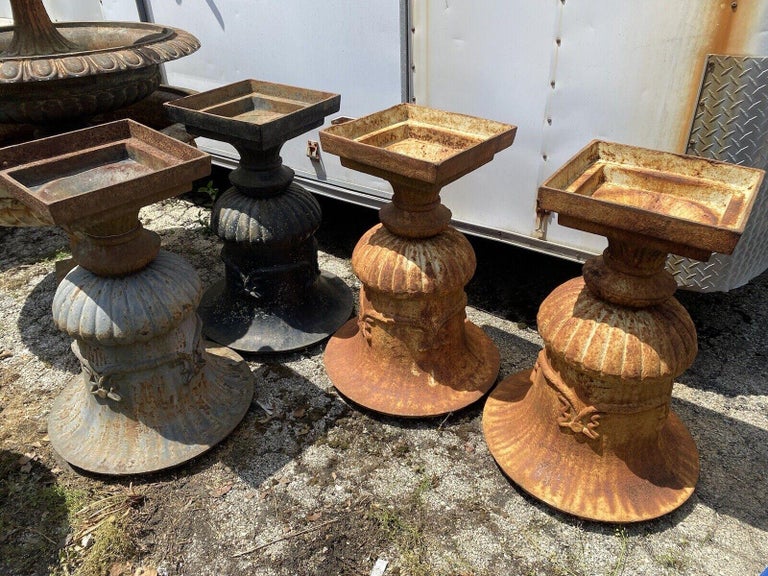 Cast Iron French Style Round Garden Campana Urn Outdoor Planter Pot For ...