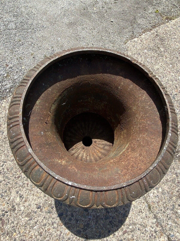 Cast Iron French Style Round Garden Campana Urn Outdoor Planter Pot For ...