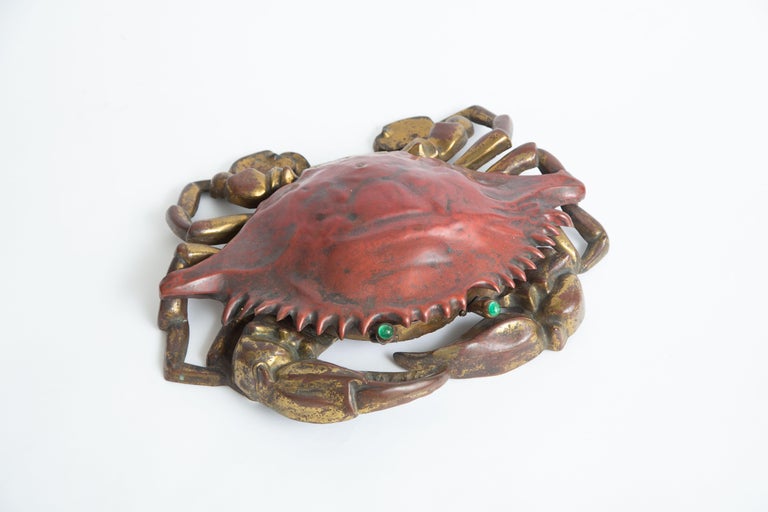 Cast Iron and Brass Crab Box For Sale at 1stDibs