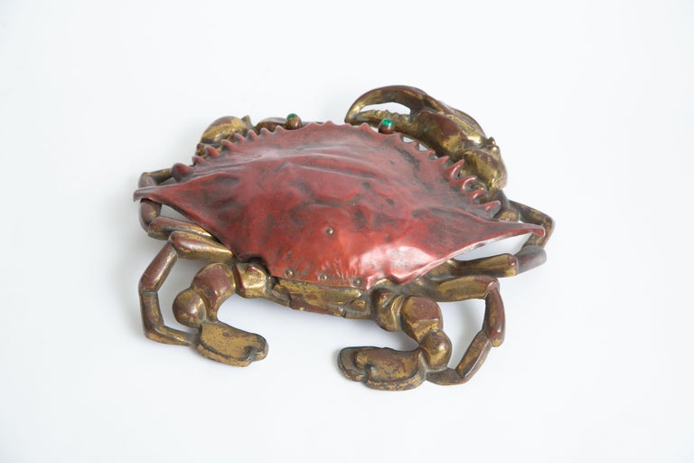 Cast Iron and Brass Crab Box For Sale at 1stDibs