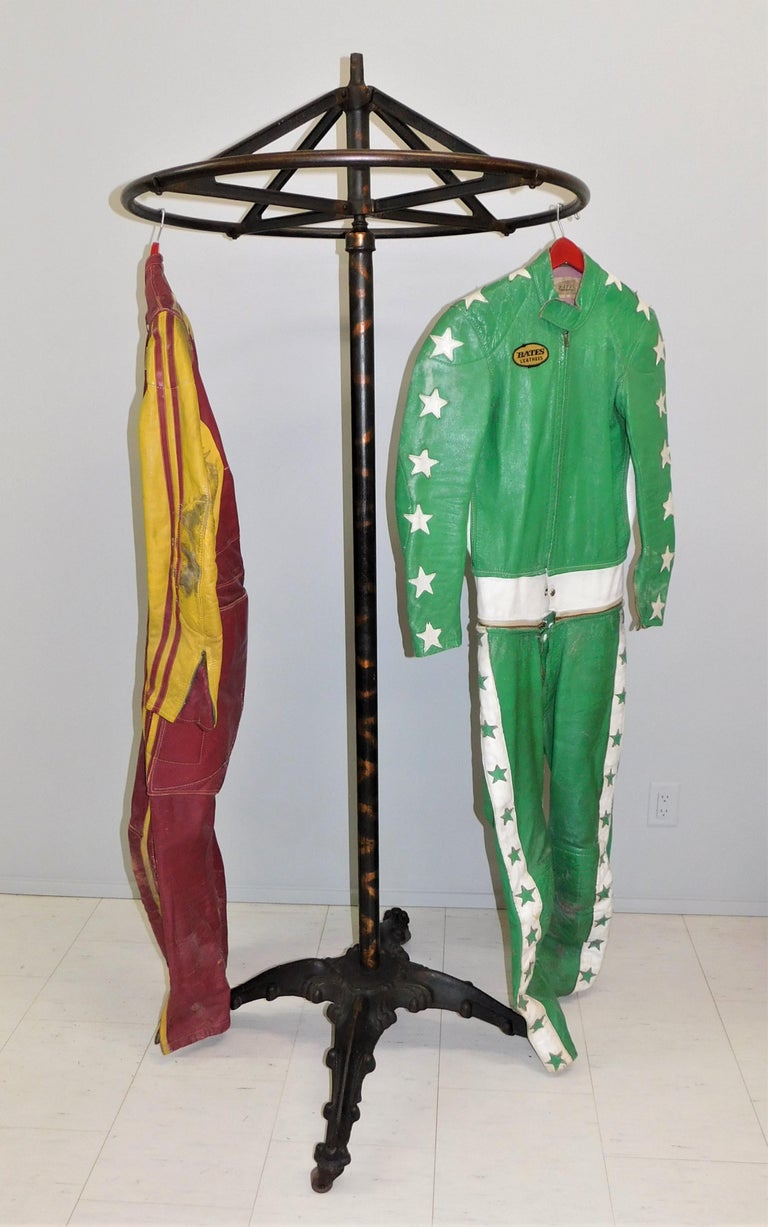 Cast Iron and Japan Steel Revolving Rounder Clothing Coat Rack, circa ...