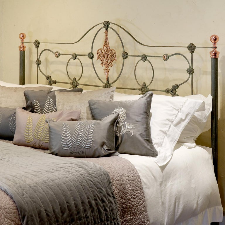 Cast Iron Antique Bed with Copper MSK68 at 1stDibs | copper bed for ...