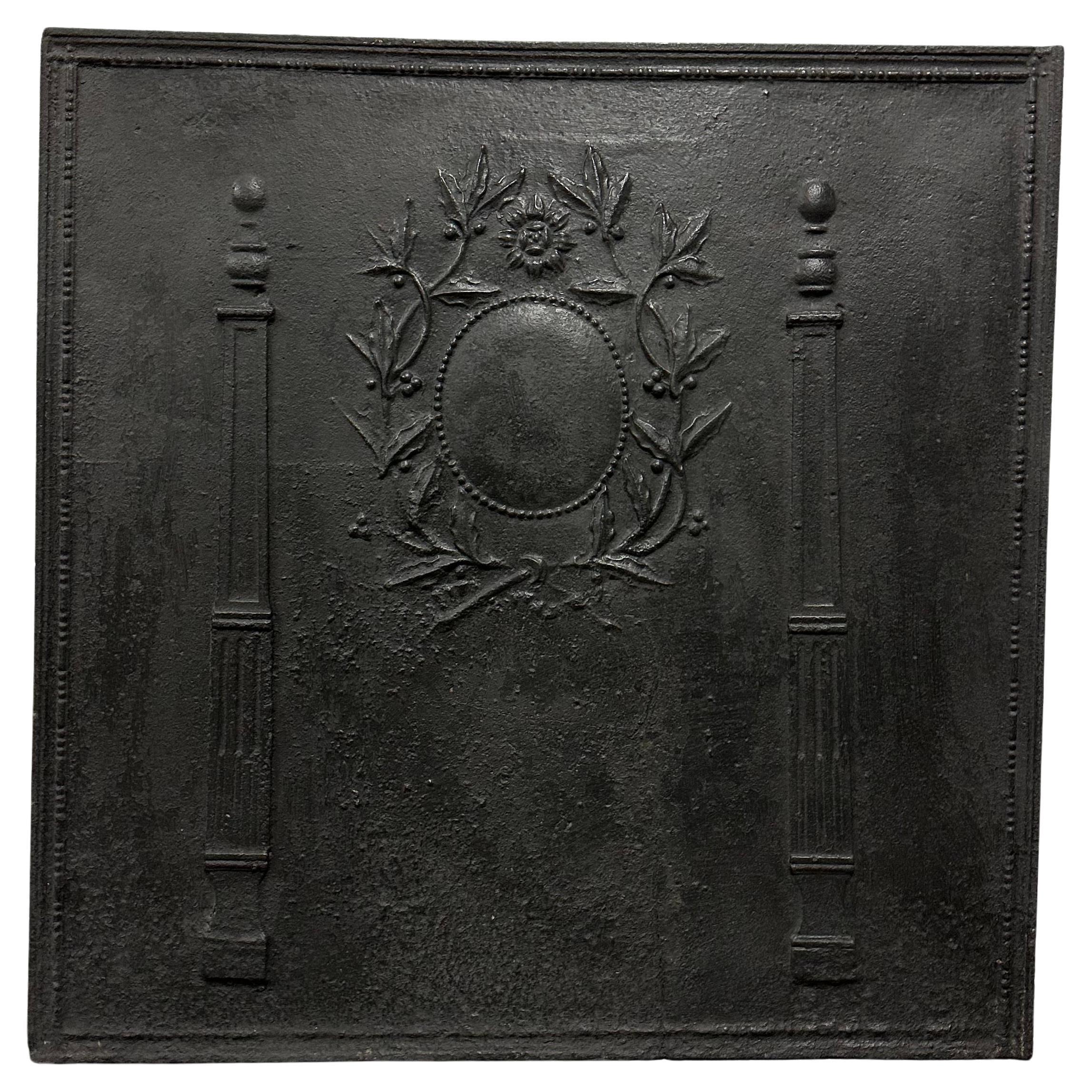 Cast Iron Antique Fireback at 1stDibs