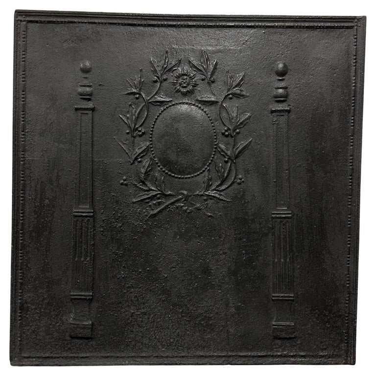Cast Iron Antique Fireback For Sale at 1stDibs