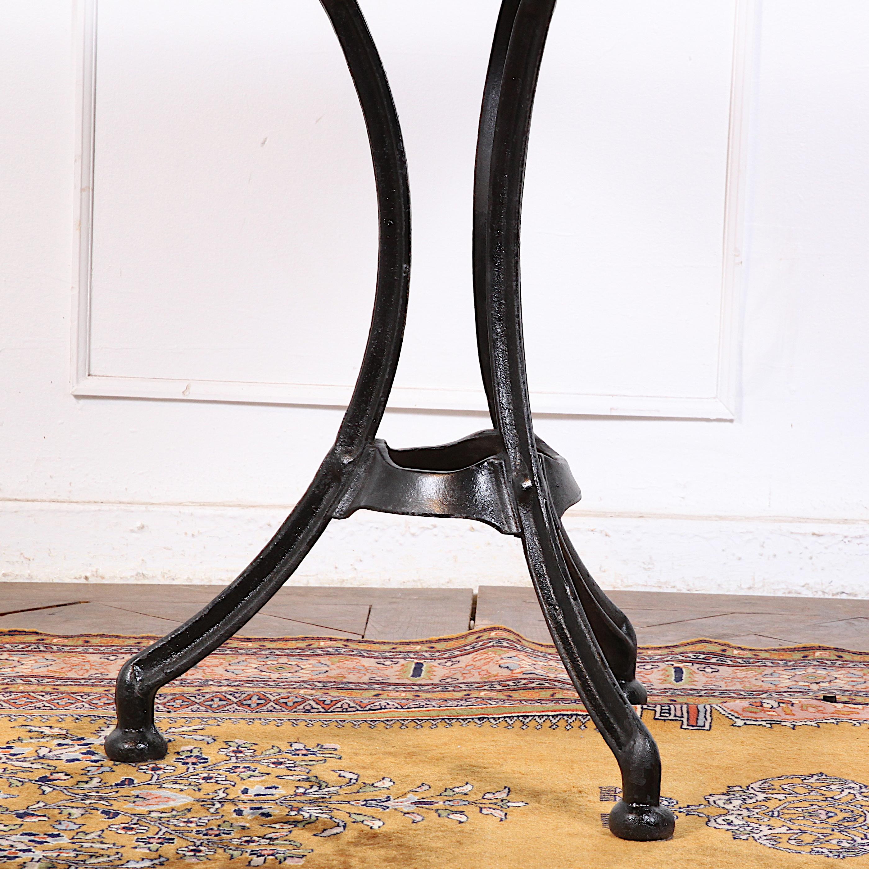 Cast Iron Base Bistro Table For Sale at 1stDibs