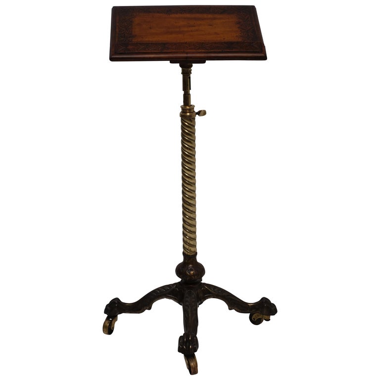 Cast Iron, Brass and Walnut Bookstand Podium, American, circa 1880 at ...