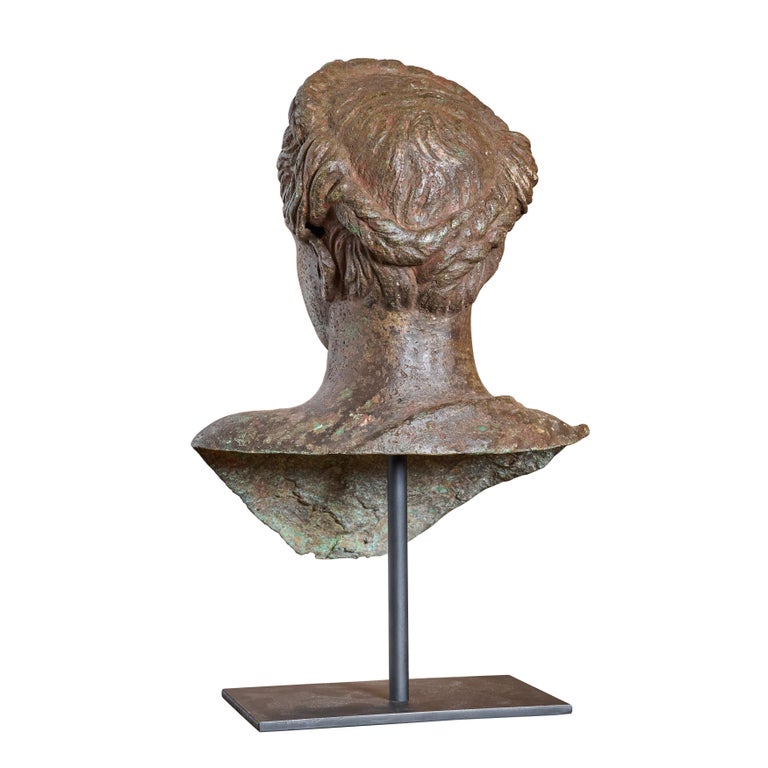 Cast Iron Bust of a Classic Lady at 1stDibs