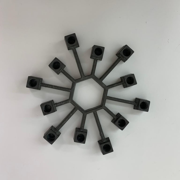 Cast Iron Candle Holder by Jens H. Quistgaard for Paro, 1960s For Sale ...