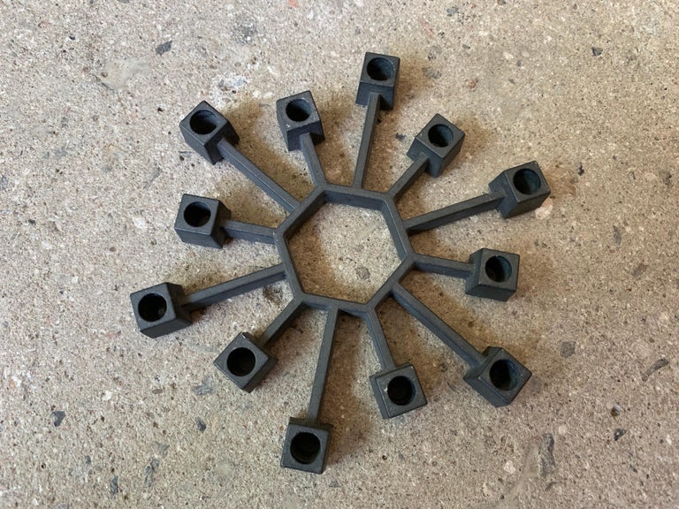 Cast Iron Candleholder by Jens H. Quistgaard for Paro, 1960s For Sale ...