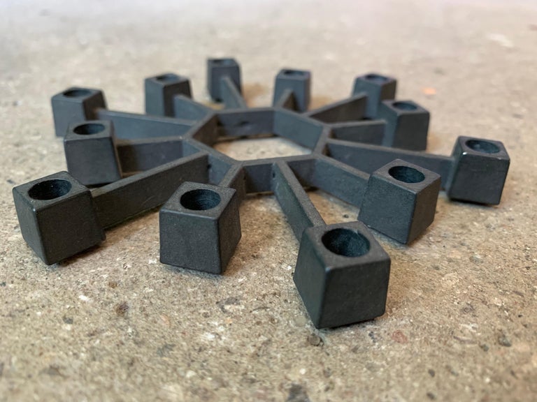 Cast Iron Candleholder by Jens H. Quistgaard for Paro, 1960s For Sale ...