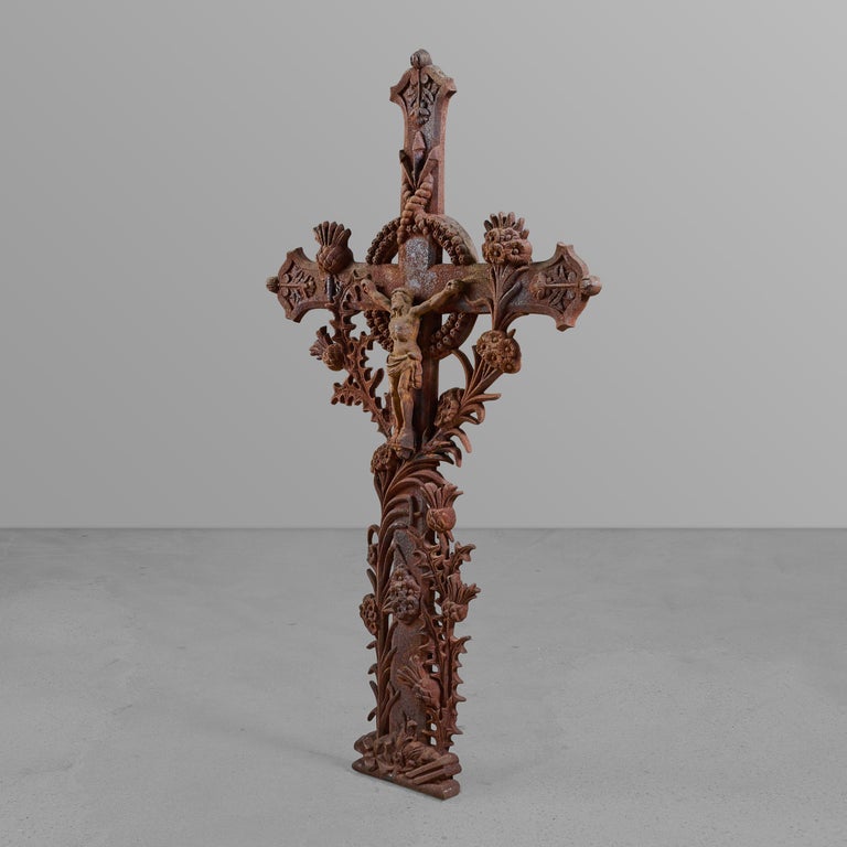 Cast Iron Crucifix For Sale at 1stDibs