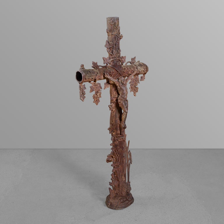 Cast Iron Crucifix For Sale at 1stDibs