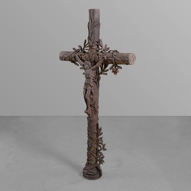 Cast Iron Crucifix For Sale at 1stDibs