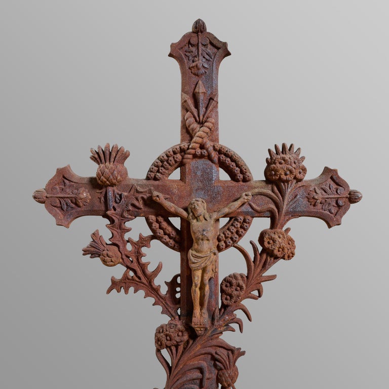 Cast Iron Crucifix For Sale at 1stDibs