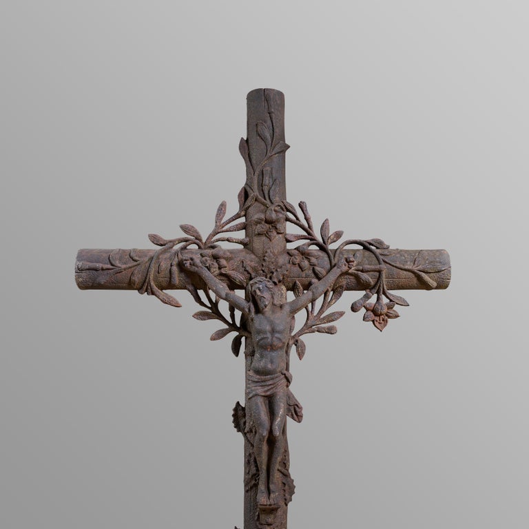 Cast Iron Crucifix For Sale at 1stDibs