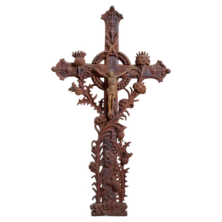 Cast Iron Crucifix For Sale at 1stDibs