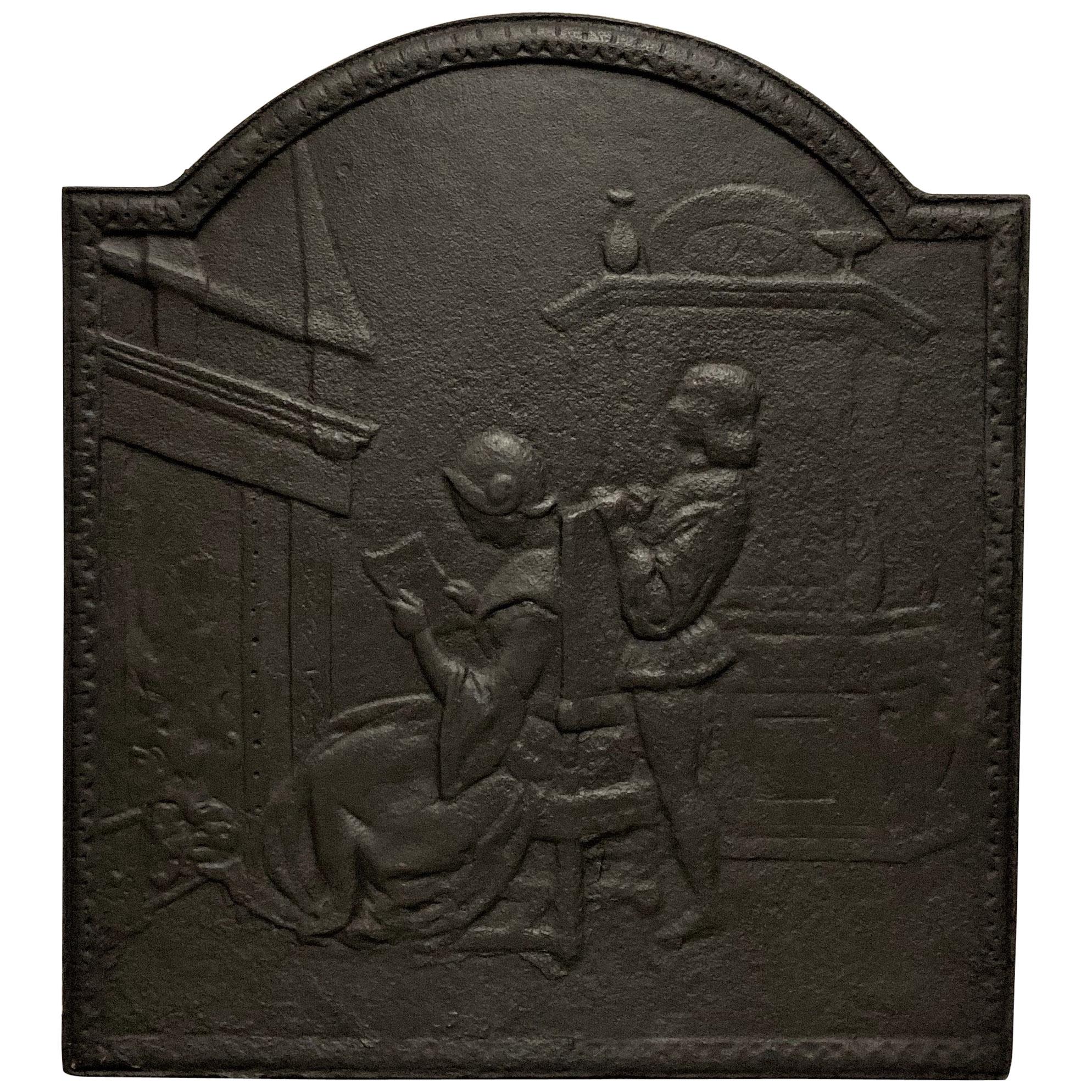 Cast Iron Fireback / Backsplash For Sale at 1stDibs
