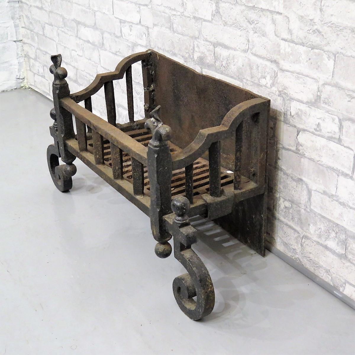 Cast Iron Fireplace Grate Box at 1stDibs | cast iron fire box, antique ...