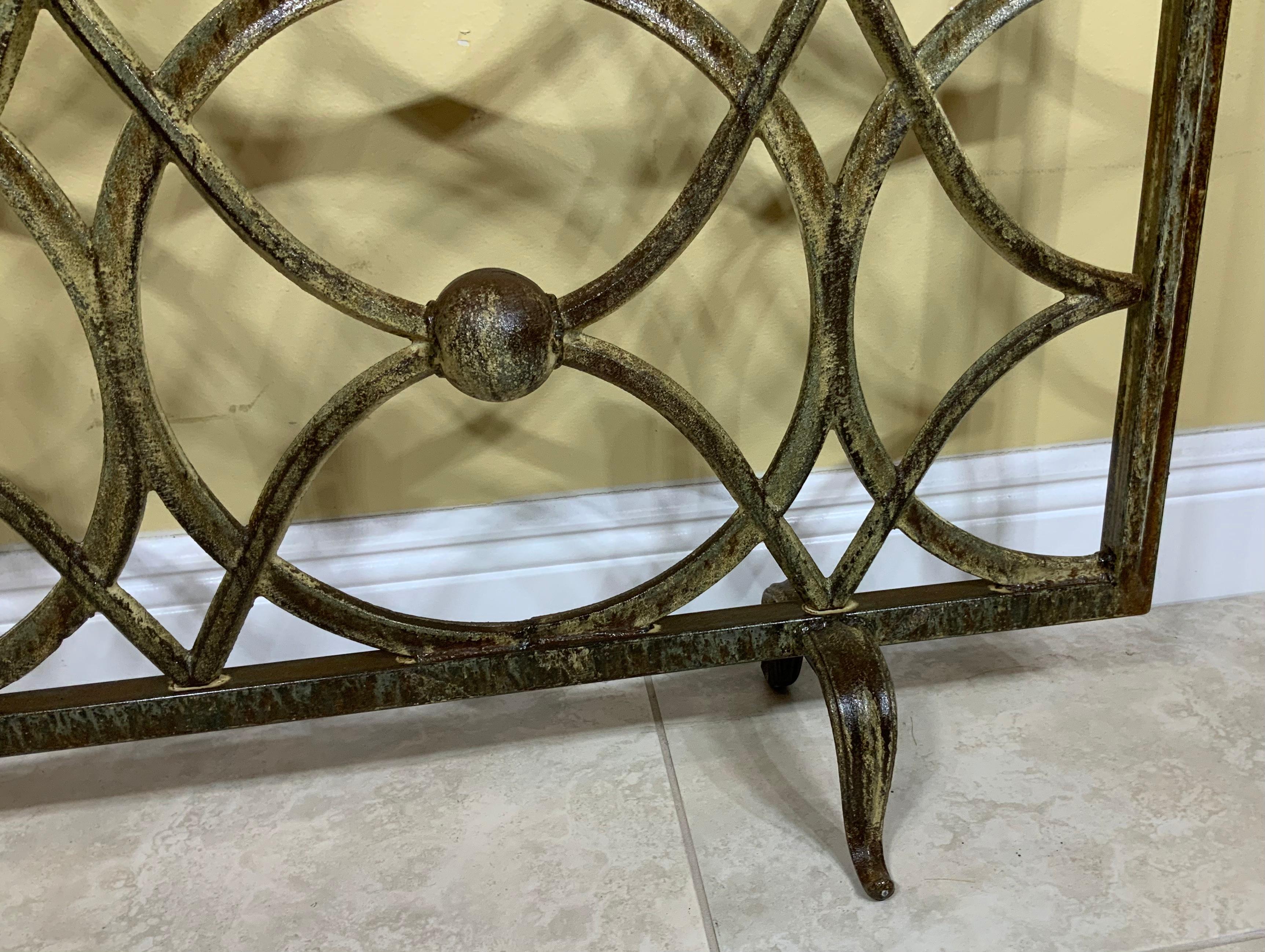 Cast Iron Fireplace Screen at 1stDibs