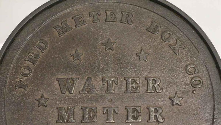 Antique Cast Iron Ford Water Meter Box Co. Side Table or Stool For Sale ...