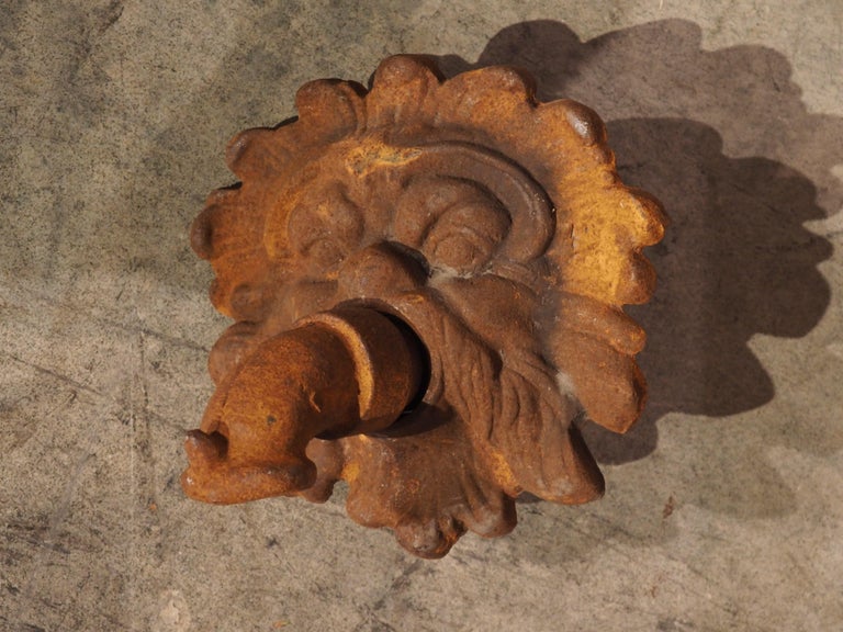 Cast Iron Fountain Spout with Mascaron Backplate, France, 20th Century ...