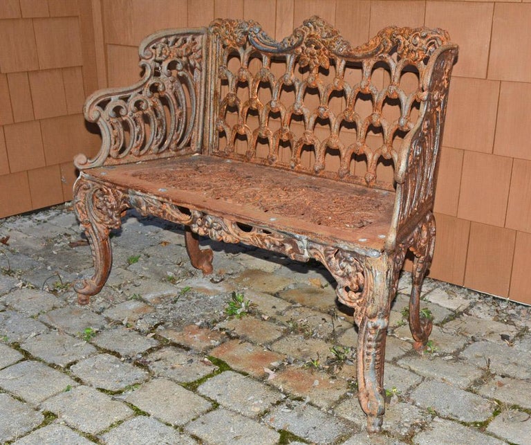Cast Iron Gothic Style Garden Bench at 1stDibs | gothic garden bench