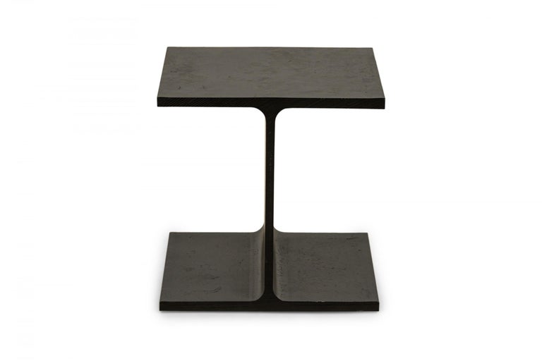 Cast Iron 'I-Beam' End / Side Tables (manner of Ward Bennett) For Sale ...