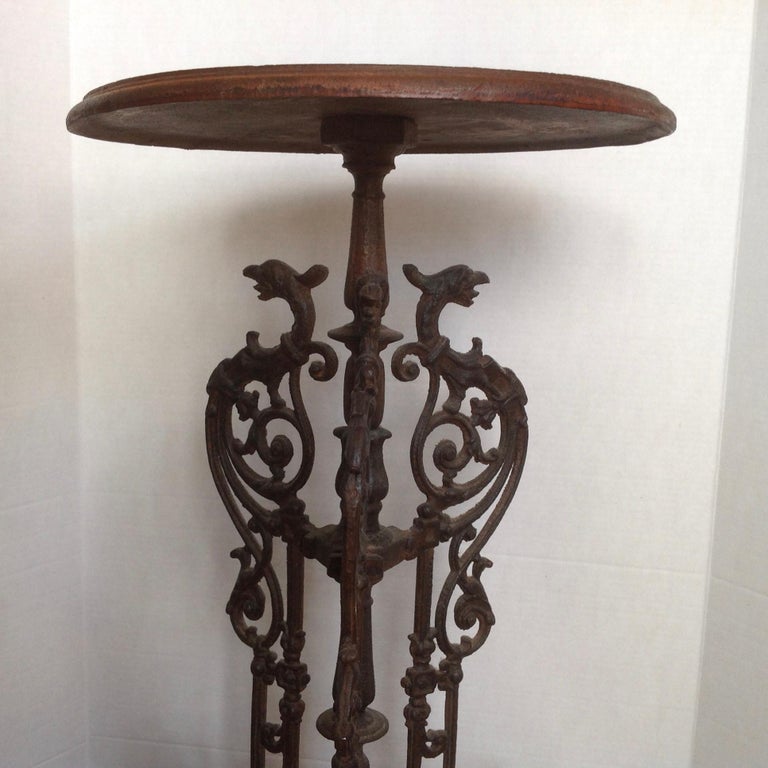 Cast Iron Iron Garden Stand / Table at 1stDibs
