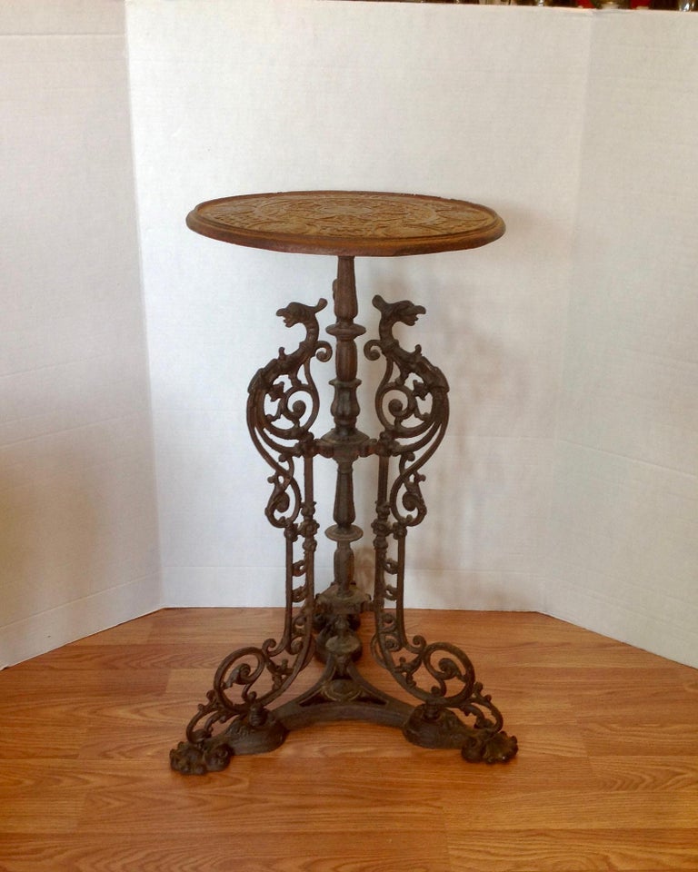 Cast Iron Iron Garden Stand / Table at 1stDibs
