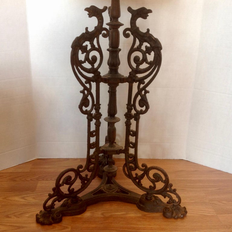 Cast Iron Iron Garden Stand / Table at 1stDibs