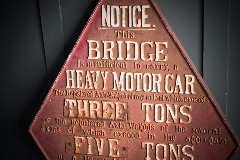 Cast Iron Paddington Diamond Bridge Diamond Plaque at 1stDibs