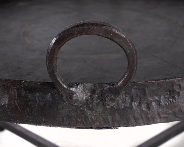 Cast Iron Plateau on Stand with Top Handles For Sale at 1stDibs