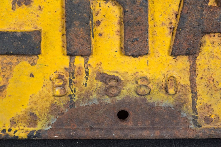Cast Iron Railroad DERAIL Sign, Early 20th Century at 1stDibs