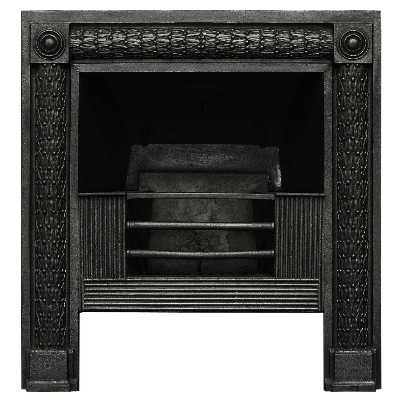 Large Antique Rococo Georgian Cast Iron Register Grate For Sale at 1stDibs