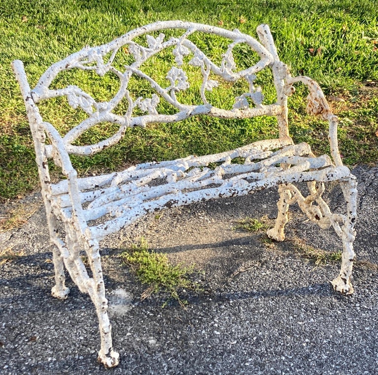 Cast Iron “Rustic” or “Twig” Pattern Bench, c. 1870 For Sale at 1stDibs