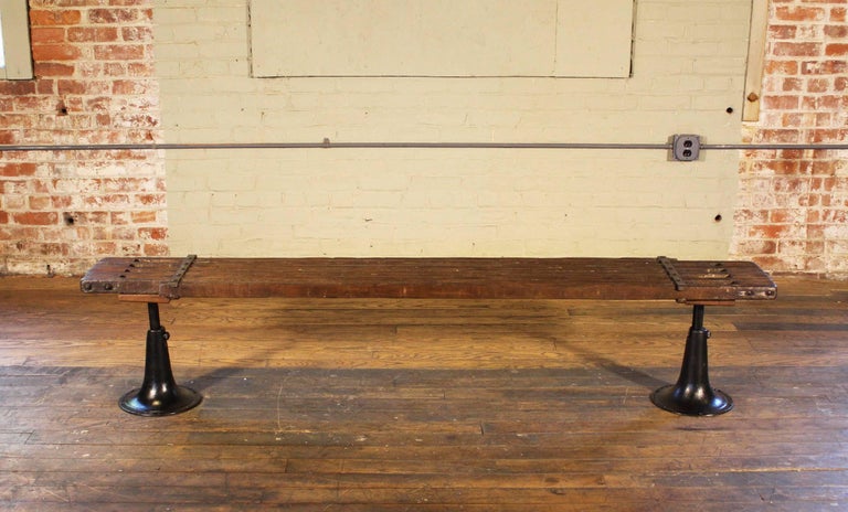 Cast Iron Trumpet Base for Scaffold Bench at 1stDibs