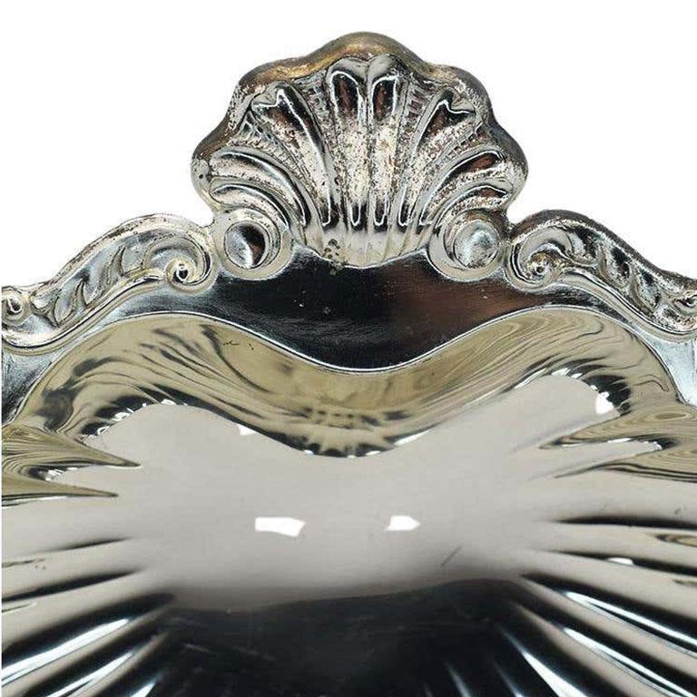 Cast Metal Footed Clam Shell Serving Dish or Catchall After Tiffany and ...